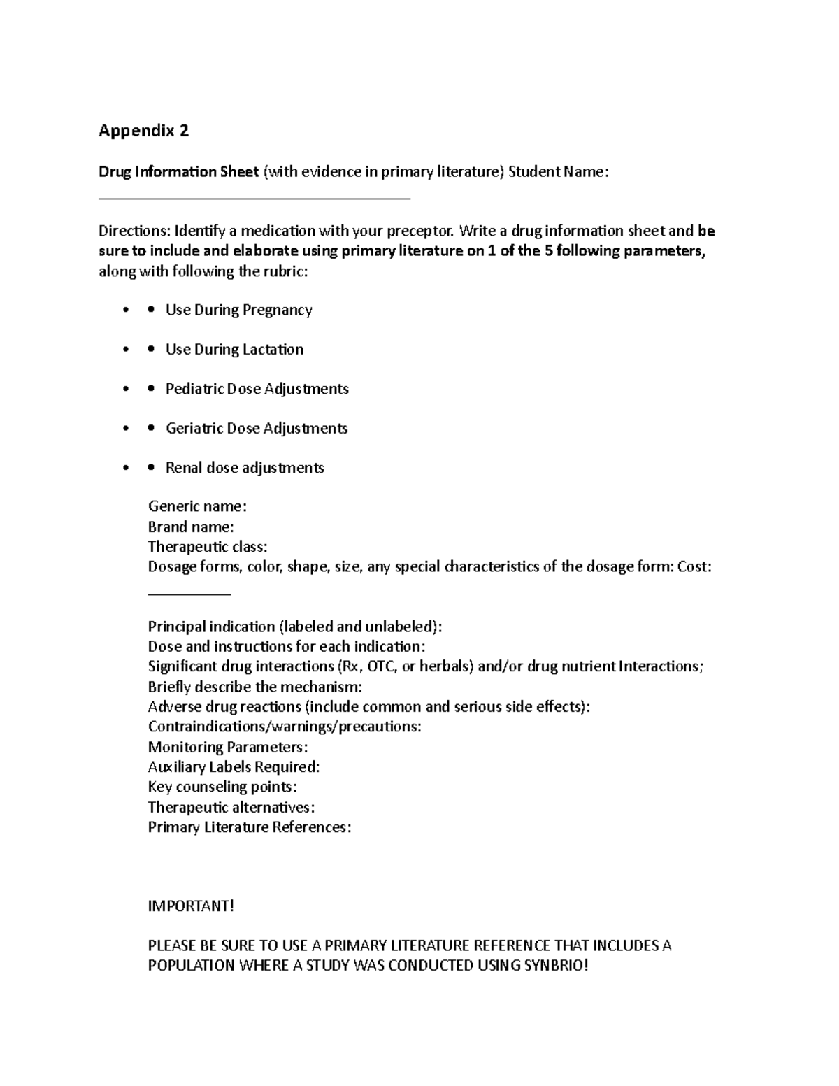 Appendix 2 The appendix paper is attached herewith for you to see what ...