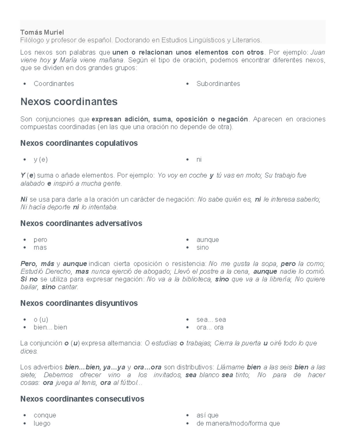 20 Ejemplos De Nexos Distributivos – OBSKMG
