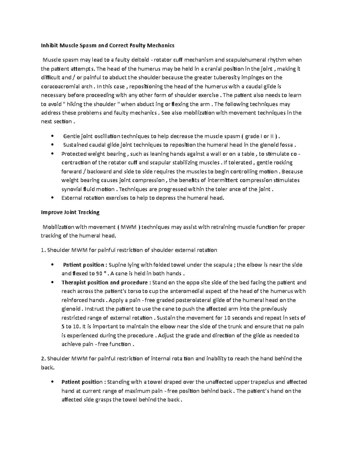 Inhibit Muscle spasm and correct faulty mechanics-WPS Office - Inhibit ...