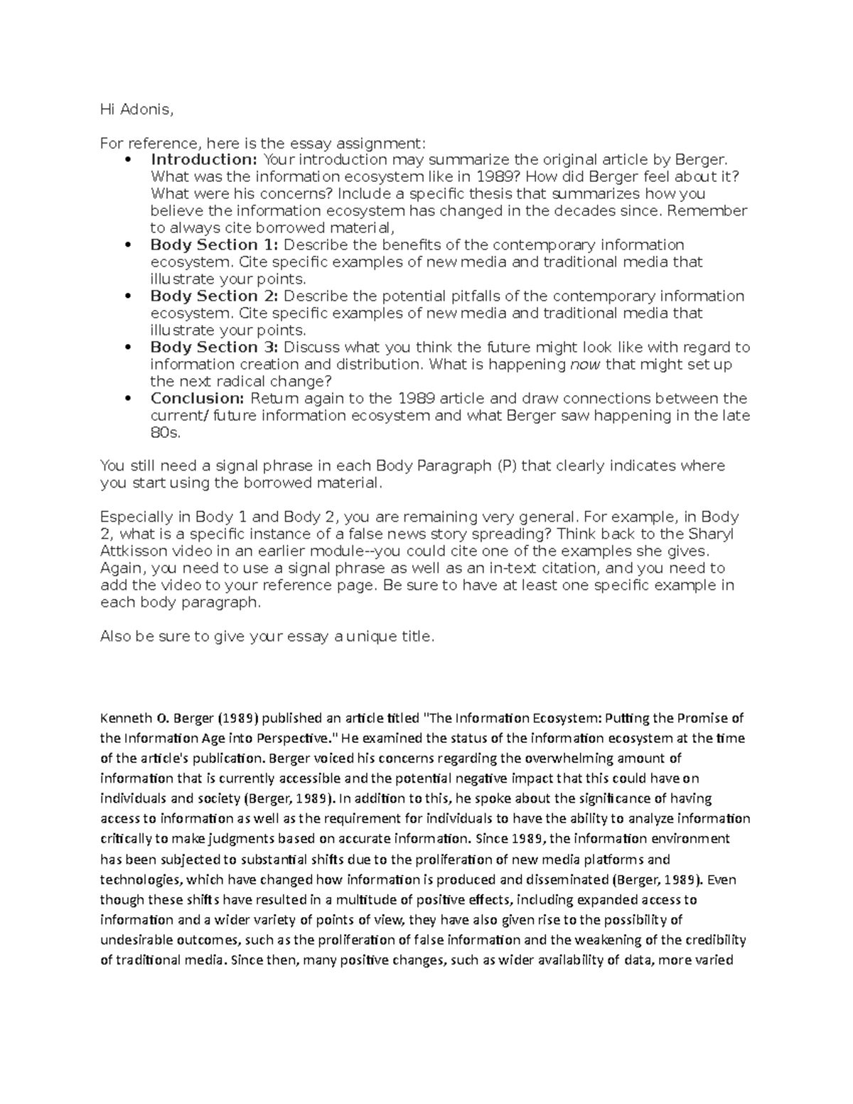 ENG 111 Week 7 Instructions - Hi Adonis, For reference, here is the ...