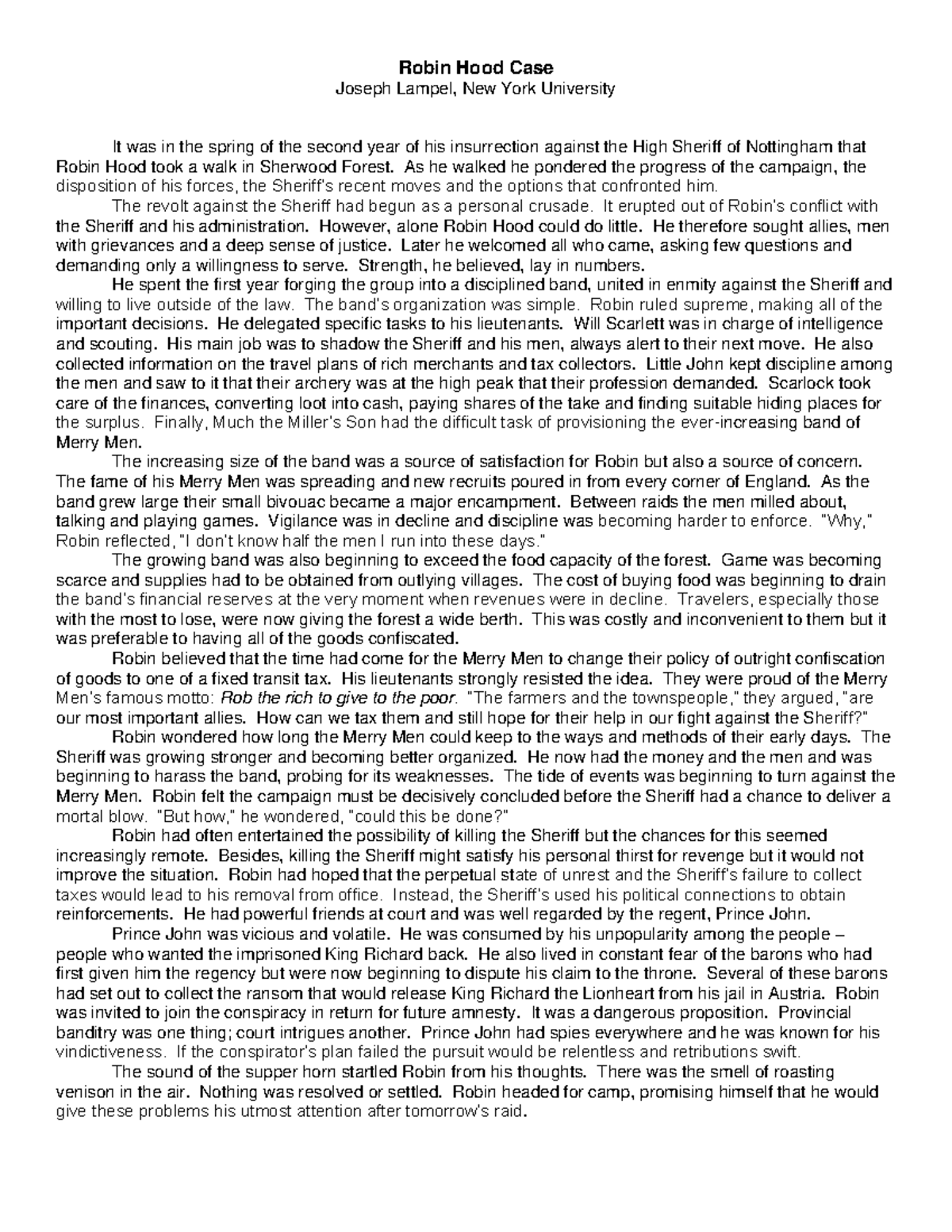 Robin Hood Case (2022) - Robin Hood Case Joseph Lampel, New York ...