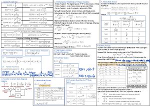 ME2142 Cheat sheet - Summary Feedback Control Systems - ME2142 - Studocu