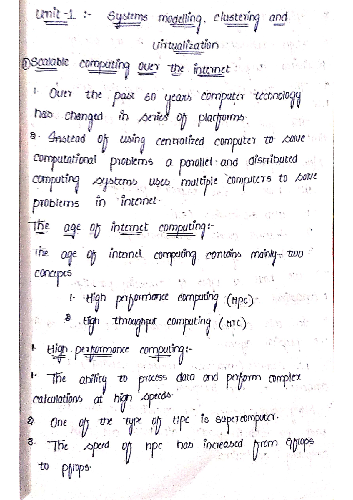 Cloud Computing Unit 1 Unit Systems Modelling Clustering And Virtualization Dscalable