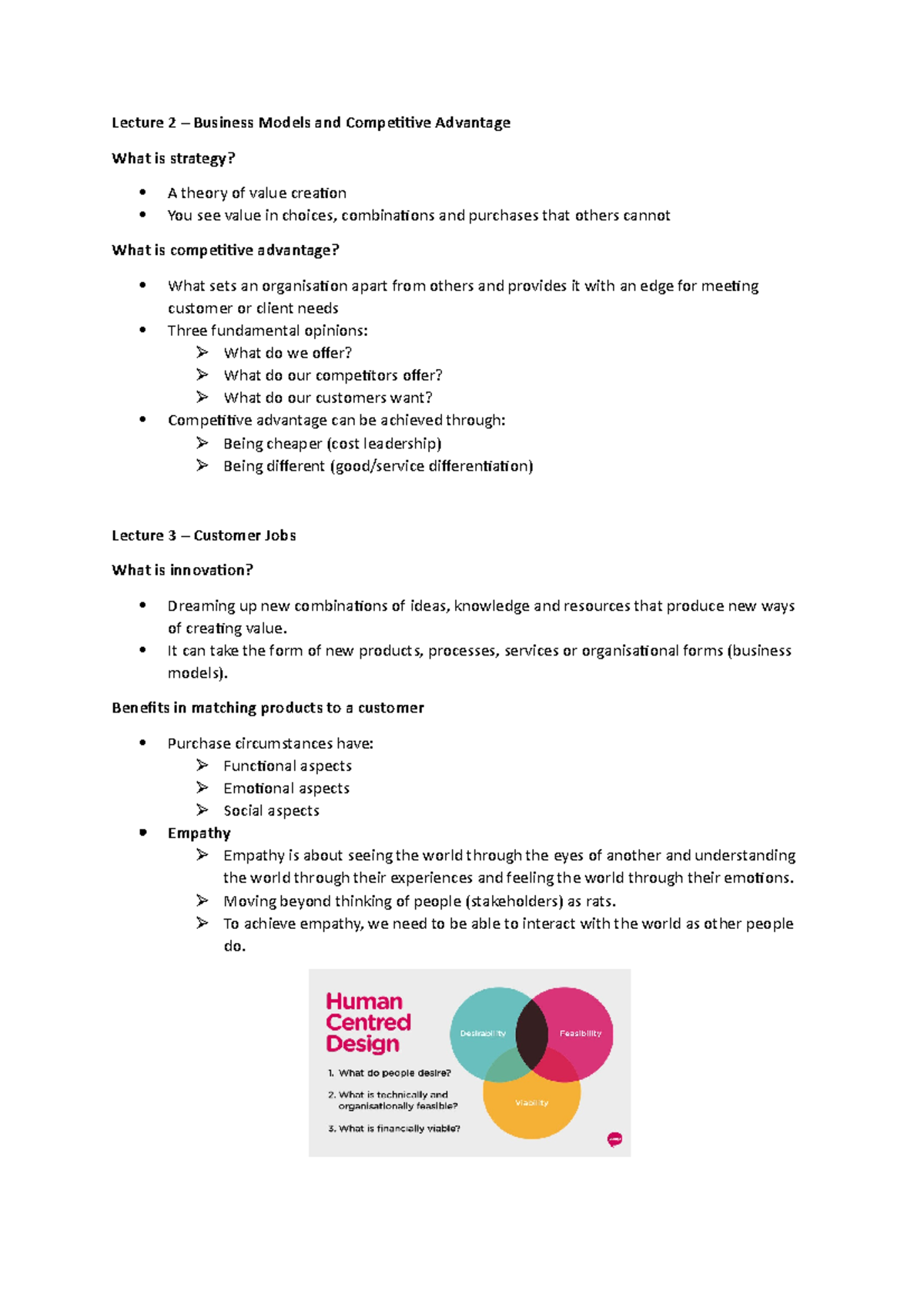 IBP Notes - Brief summary of all key concepts - Lecture 2 – Business ...
