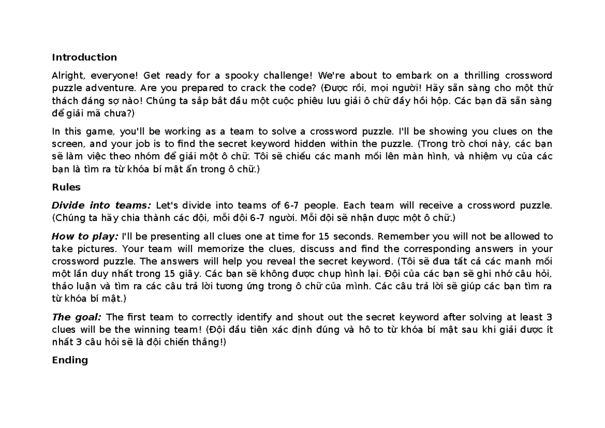 Game ta - BT TA - Introduction Alright, everyone! Get ready for a ...