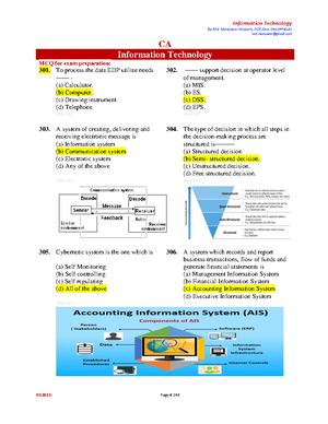 IT MCQ - ICAB CL - By Md. Monowar Hossain, FCA,CISA, CPA,CPFA(UK) md ...