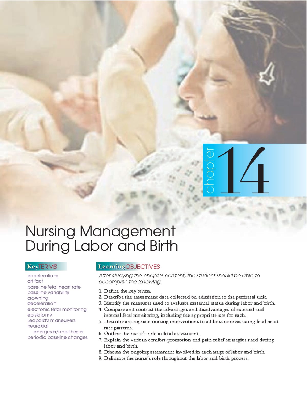 Chapter 14 Prenatal and Labor Learning Materials - Nursing Management ...