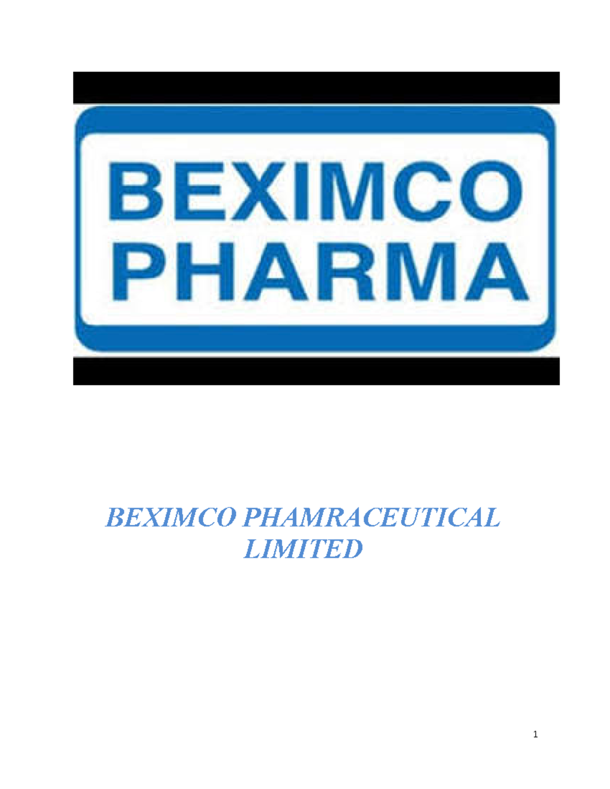 MGT101- Beximco - BEXIMCO PHAMRACEUTICAL LIMITED Beximco Pharmaceutical ...