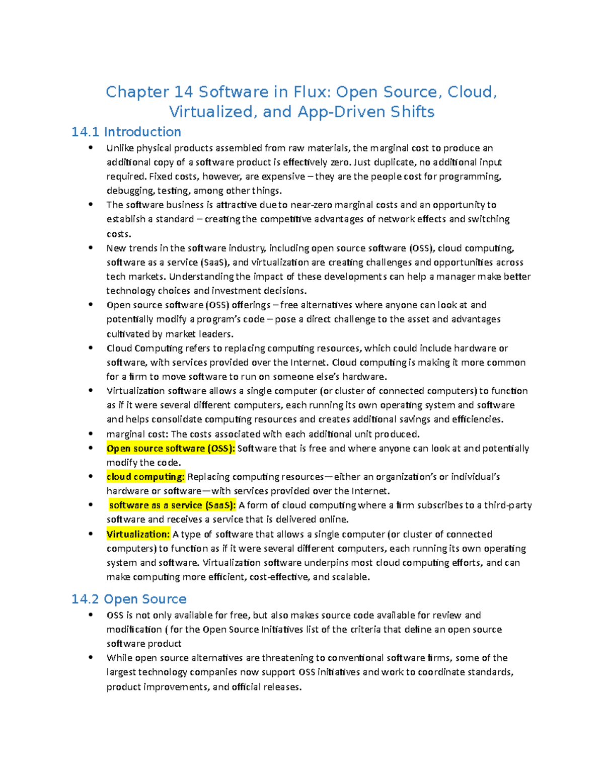 Chapter 14 Software in Flux - Chapter 14 Software in Flux: Open Source ...