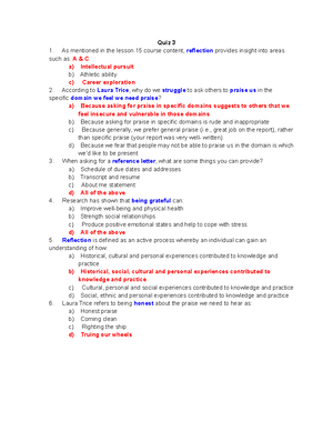 First Module - Lecture notes for week 1 - 1 MODULE Week 2 Notes Key ...