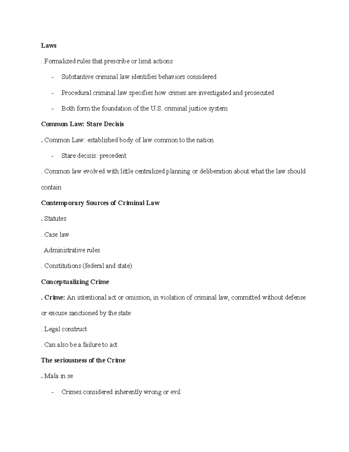 Chapter 3 Criminal Law The Foundation of Criminal Justice - Laws ...