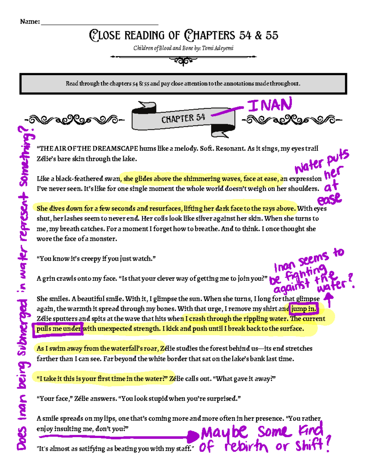 CBB Close Read (Chapters 54 & 55) - “THE AIR OF THE DREAMSCAPE hums ...