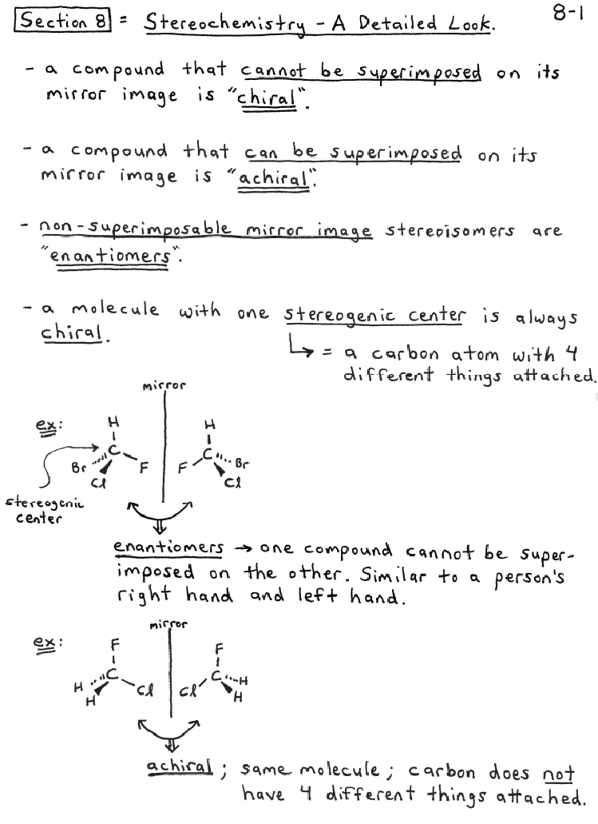 A - SECTION 8 – STEREOCHEMISTRY: A DETAILED LOOK - CHEM 2201 - Studocu