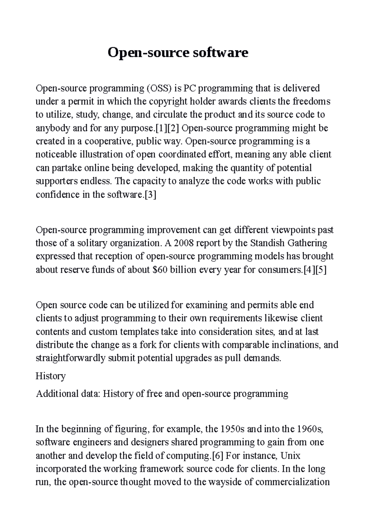 Open-source software - Ifah - Open-source software Open-source programming (OSS) is PC ...