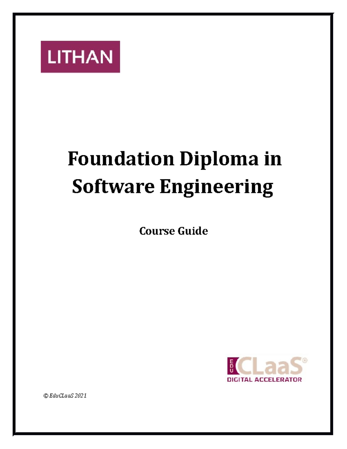 Course Guide - Foundation Diploma in Software Enginerring V1.0 ...