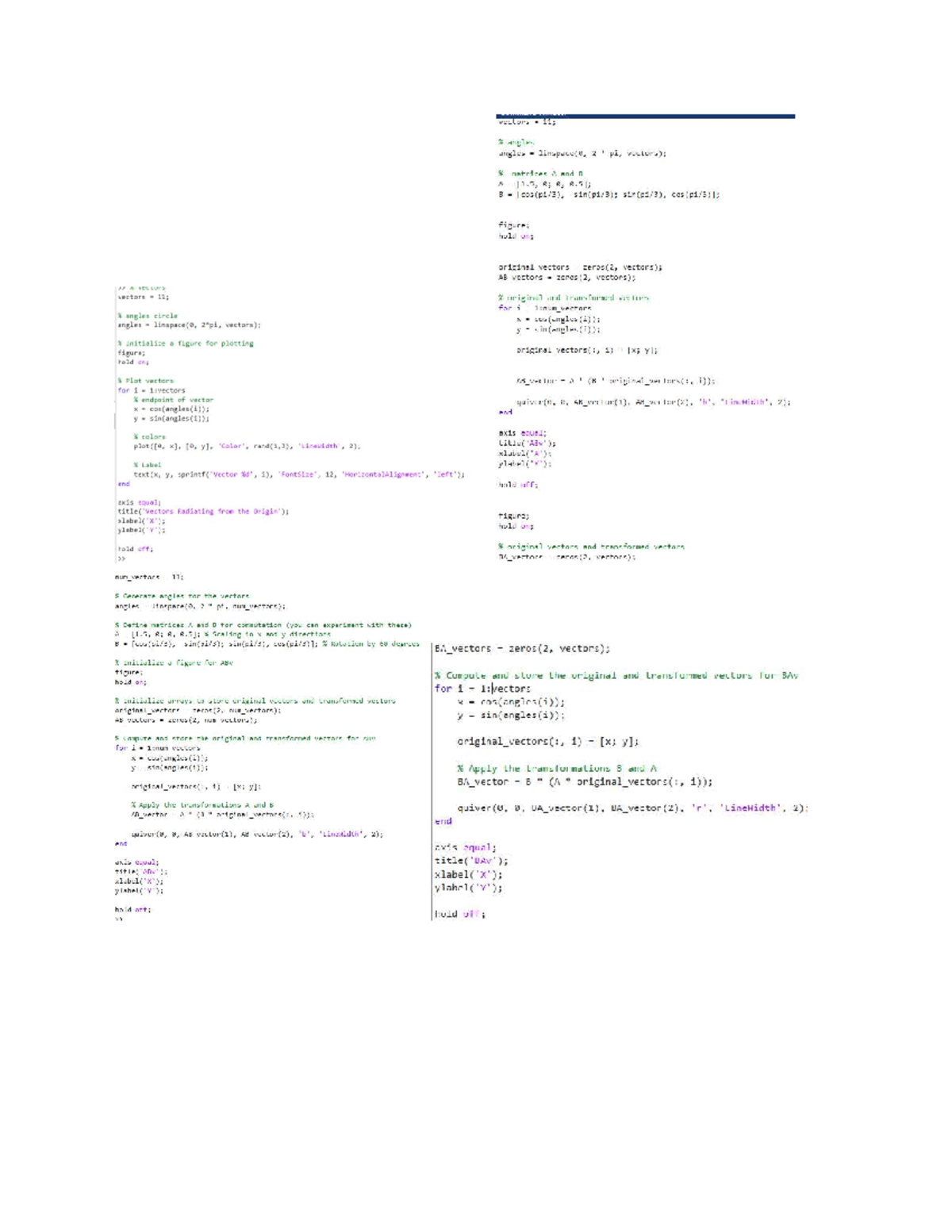 practice code lienar transformations - MATH 307 - Studocu