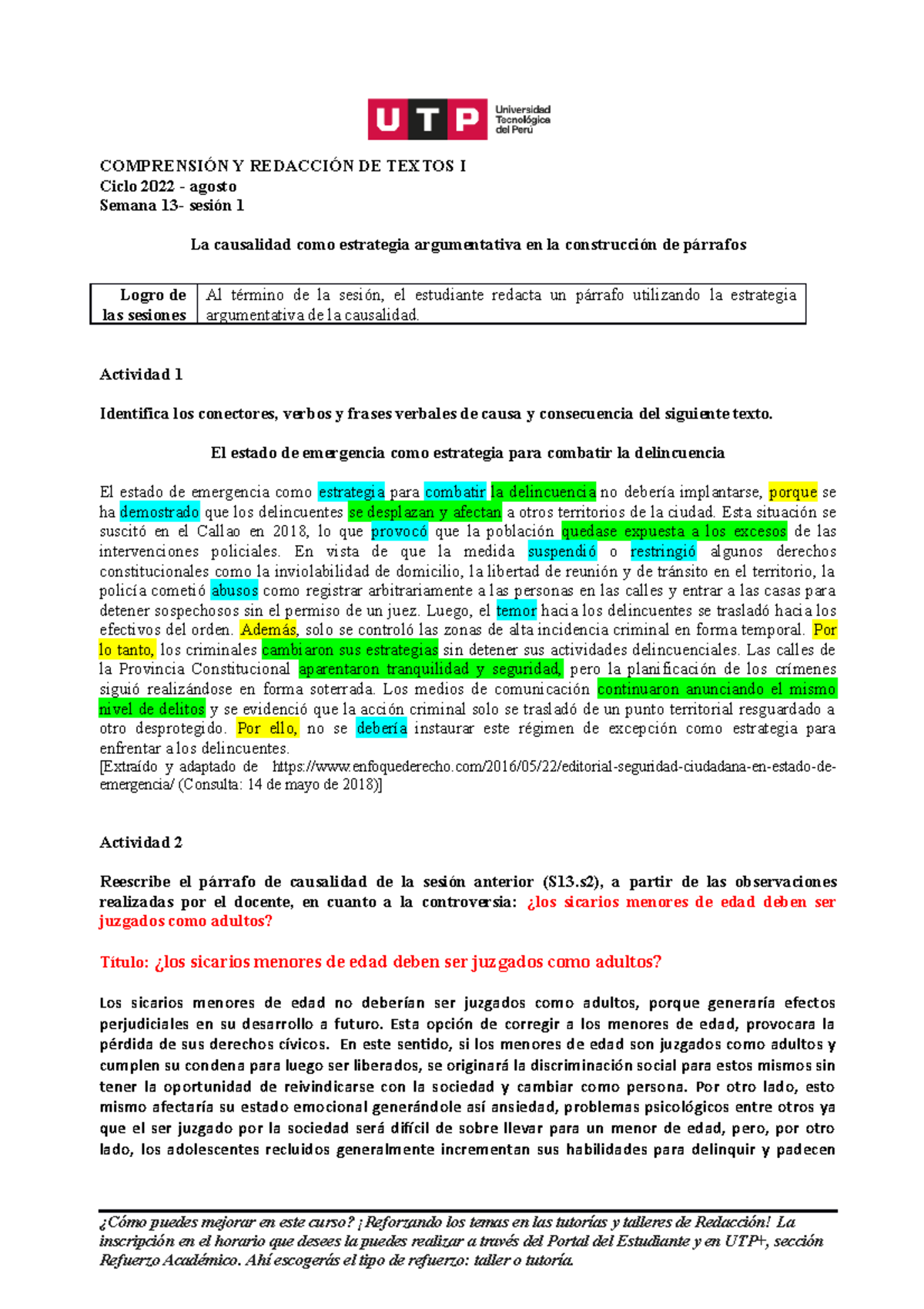 S13.s1 La causalidad como estrategia discursiva G5 - COMPRENSIÓN Y ...