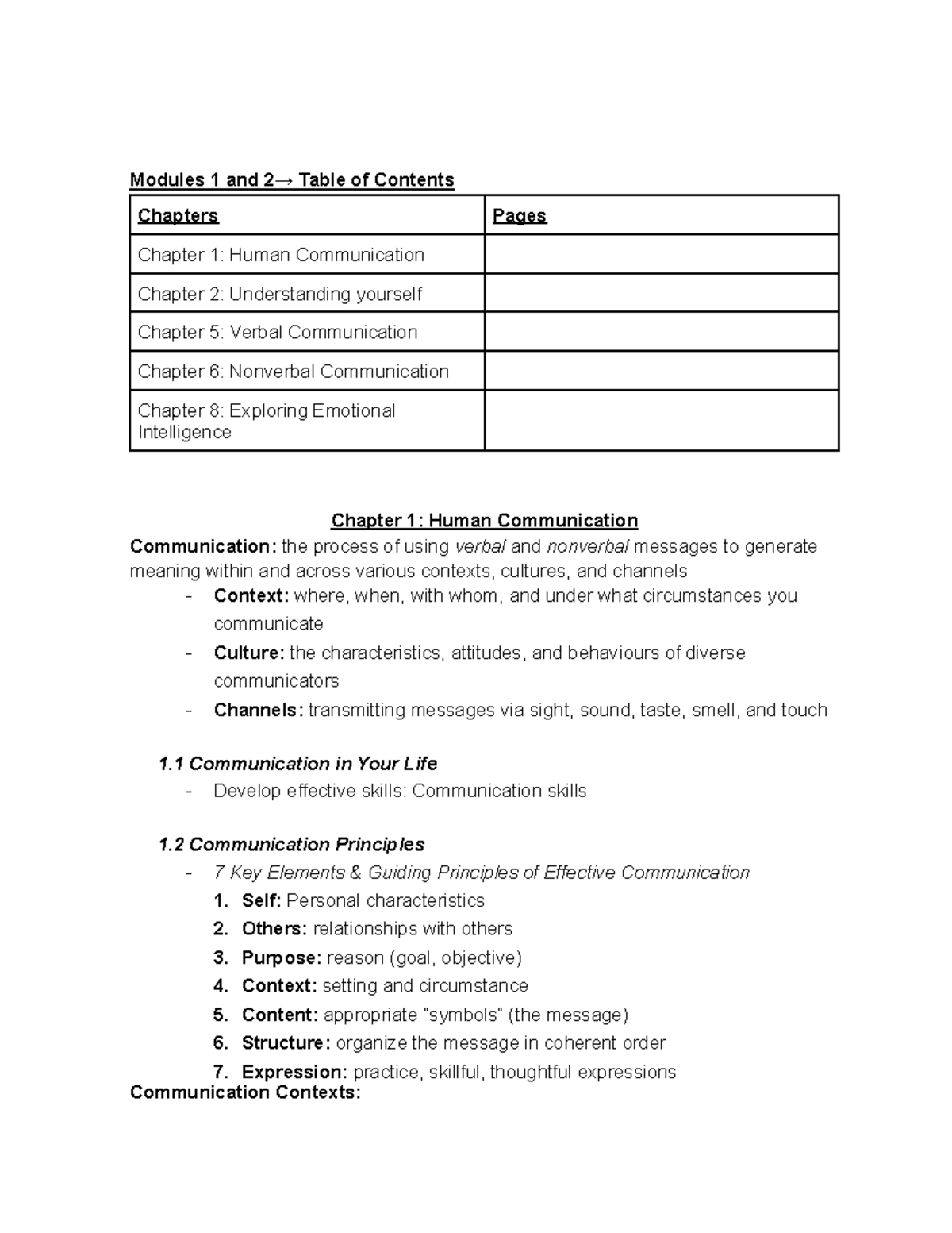Copy of HSS2102- Midterm notes - Modules 1 and 2→ Table of Contents ...