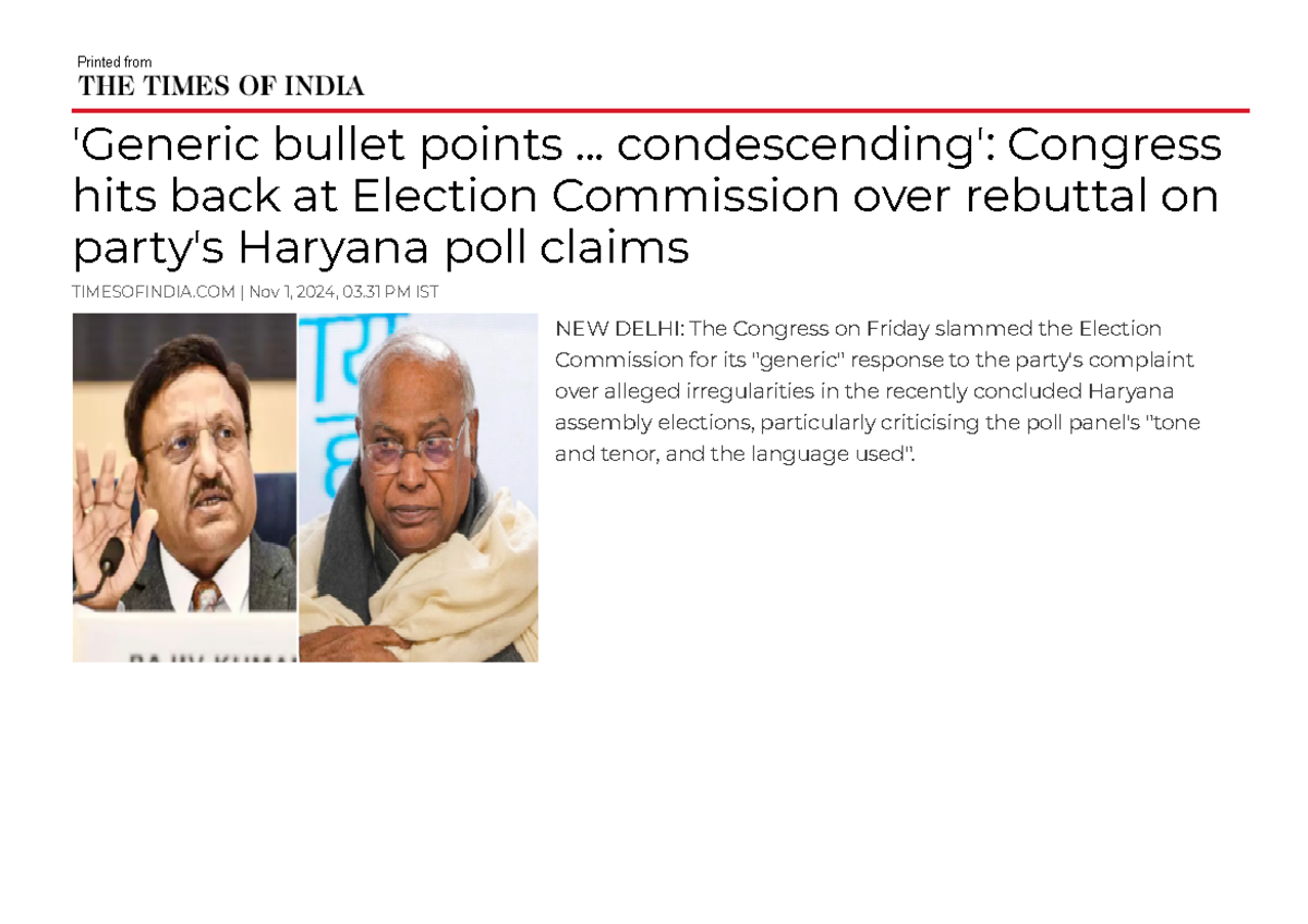 'Generic bullet points ... condescending' Congress hits back at ...