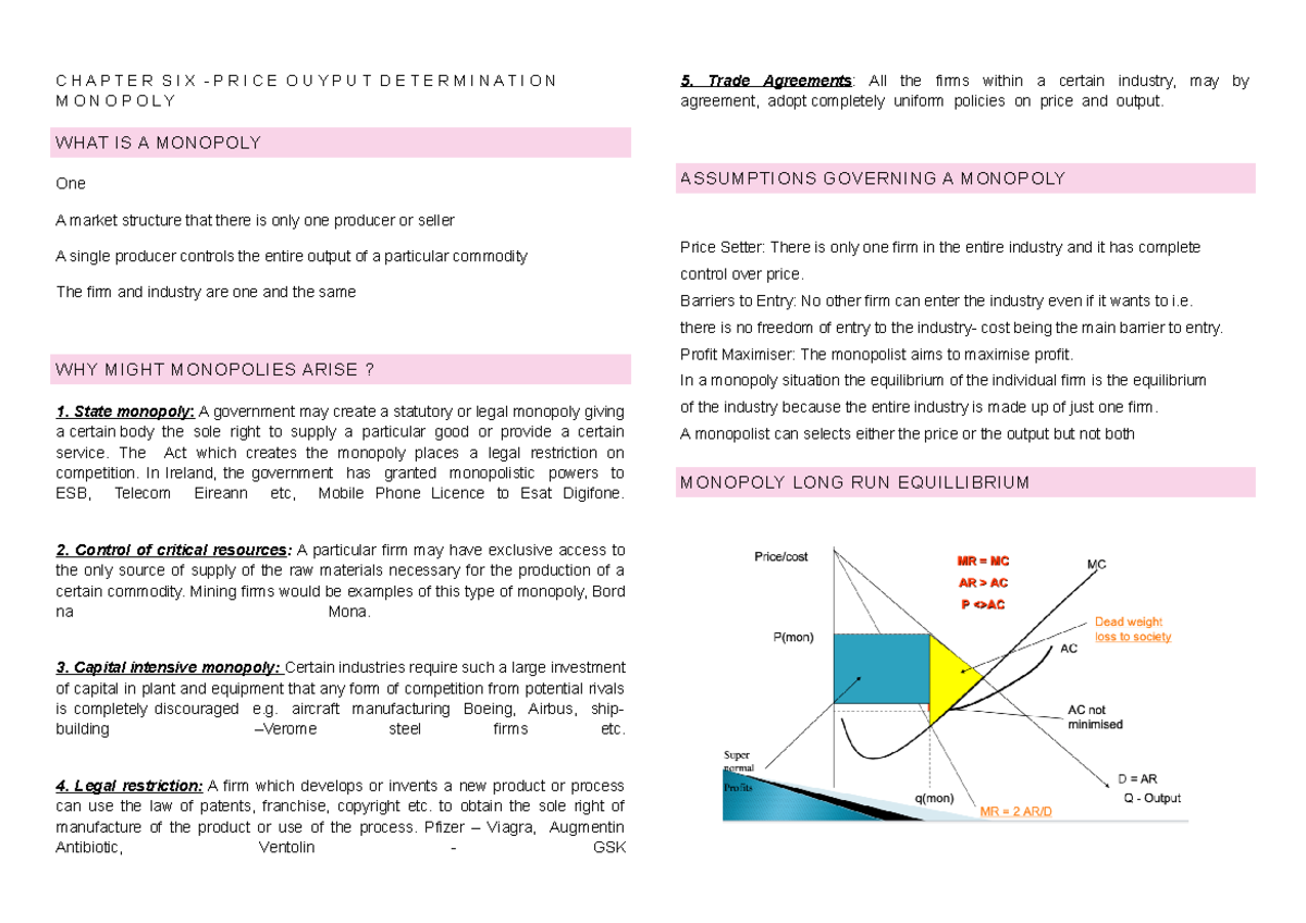 C H A P T E R S I X Lecture Notes C H A P T E R S I X P R I C E O U Y P U T D E T E R M I