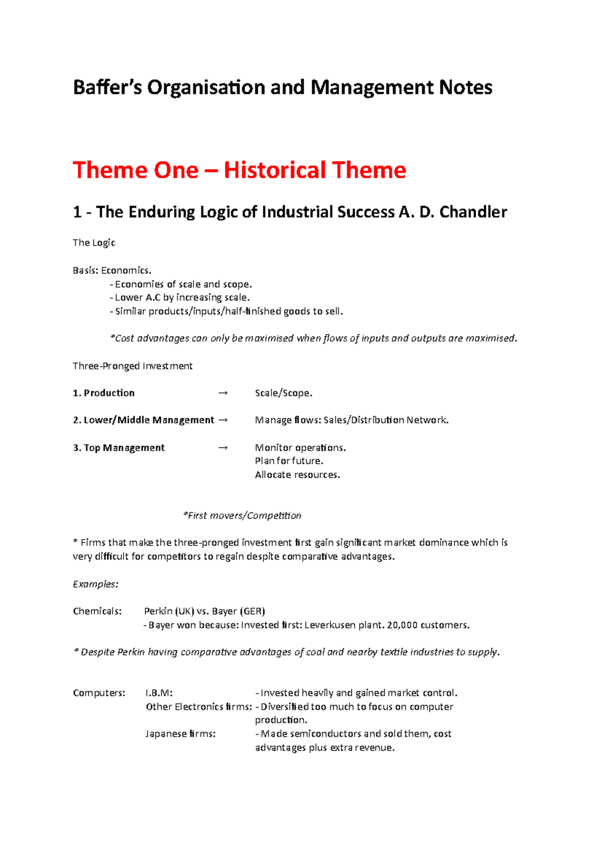 Business-Notes-2 - Introduction to Organisational Management (1st Year ...