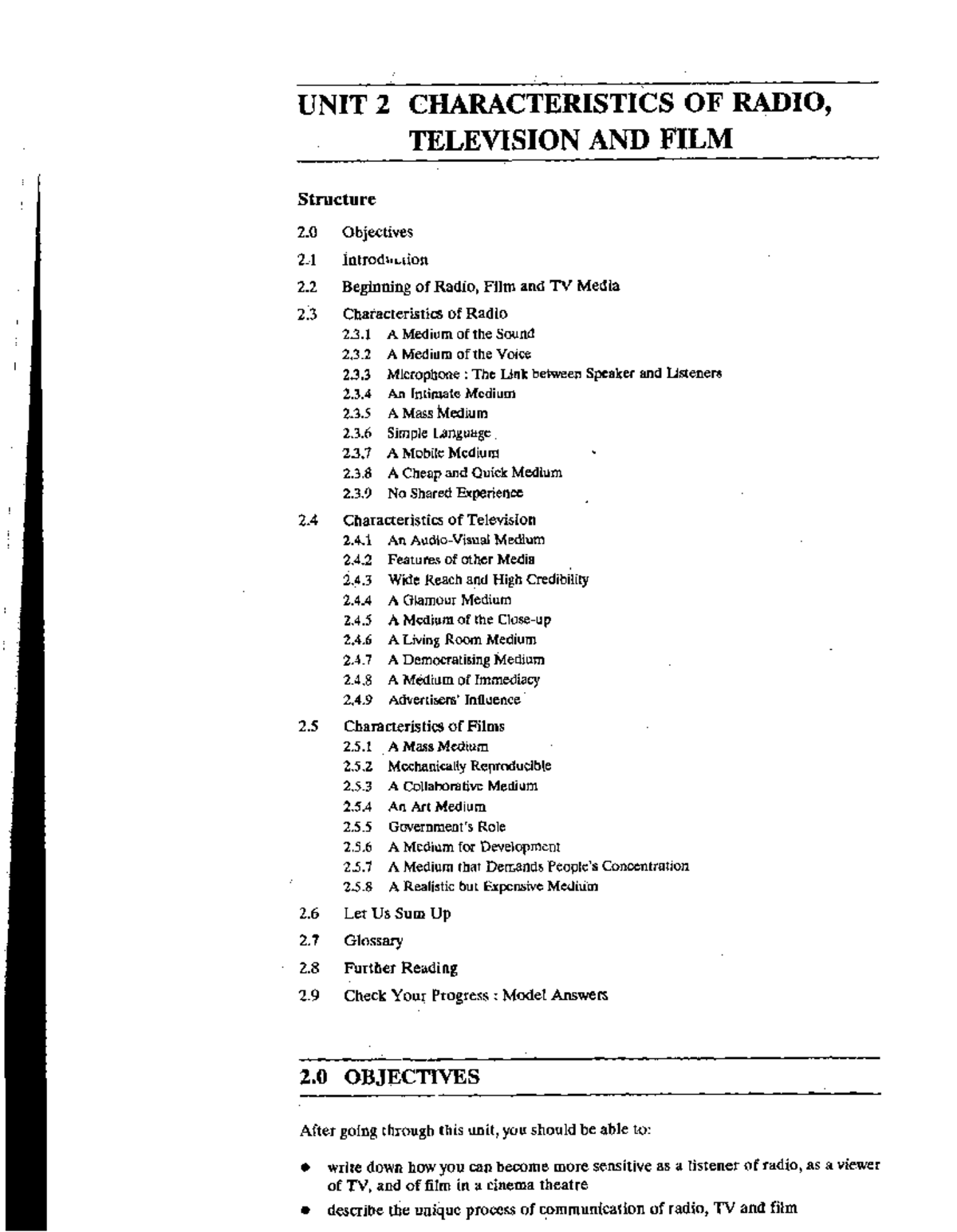 Unit-2 - radio - UNIT 2 CHARACTERISTICS OF RADIO, ####### TELEVISION ...
