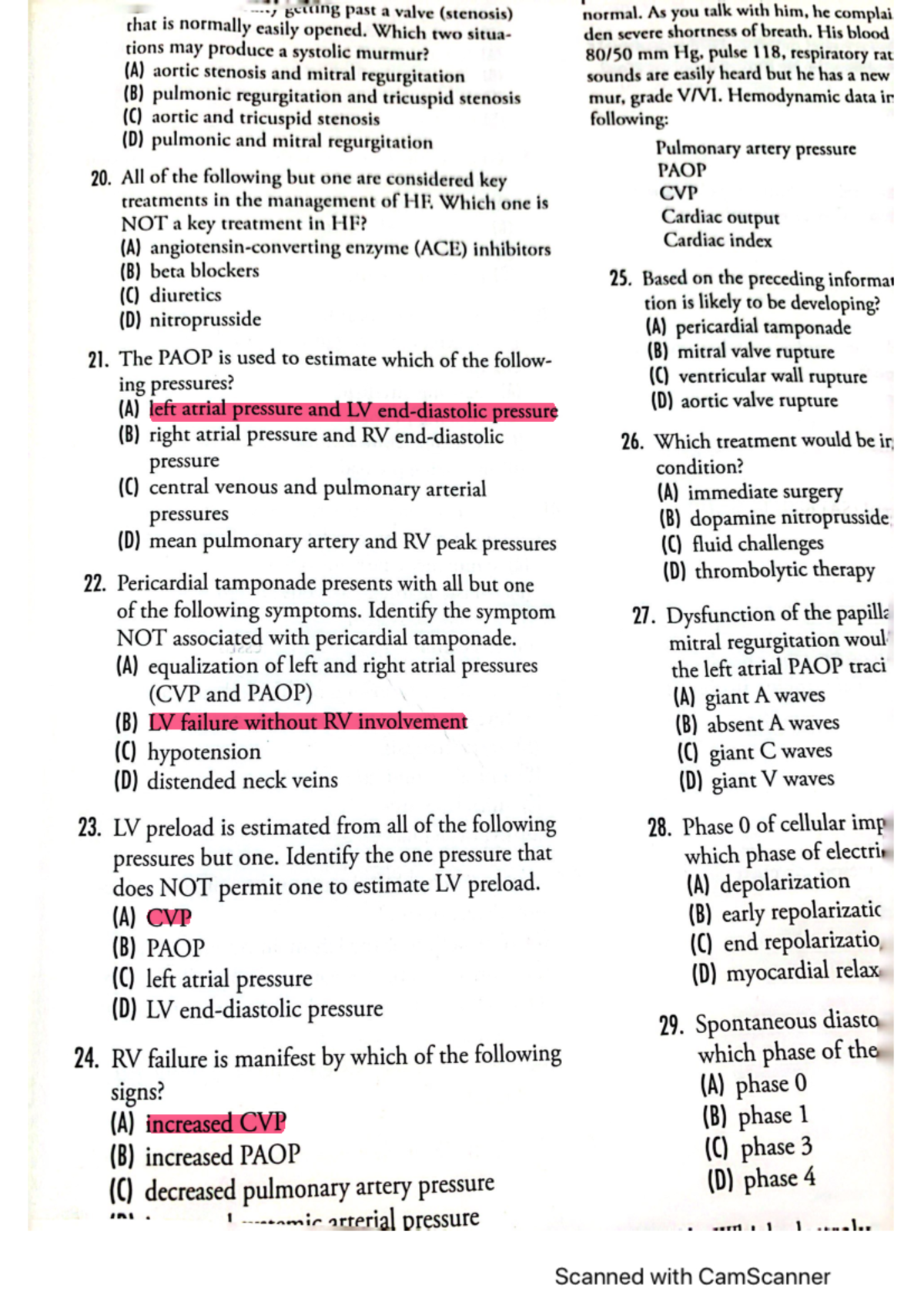 CV2 questions - NUR 406 - Studocu