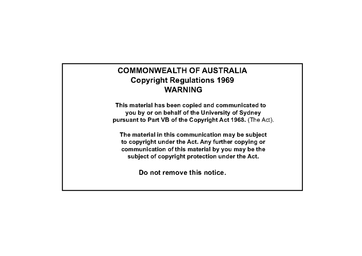 MEDS2002 PCOL2021 Lecture 1 absorption - COMMONWEALTH OF AUSTRALIA ...