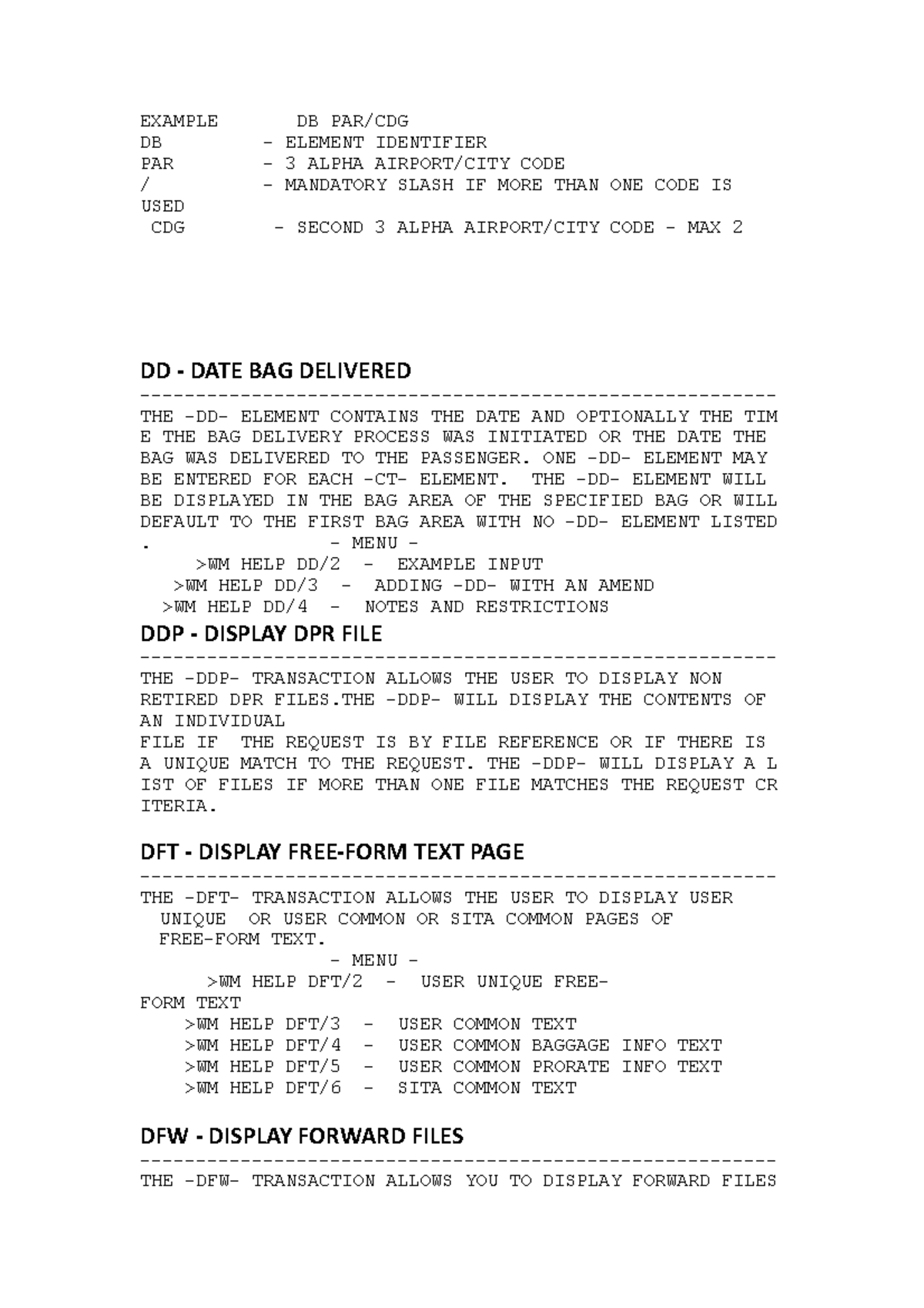 Trac b 2 - world tracer glossary mostly contains expansion from ...