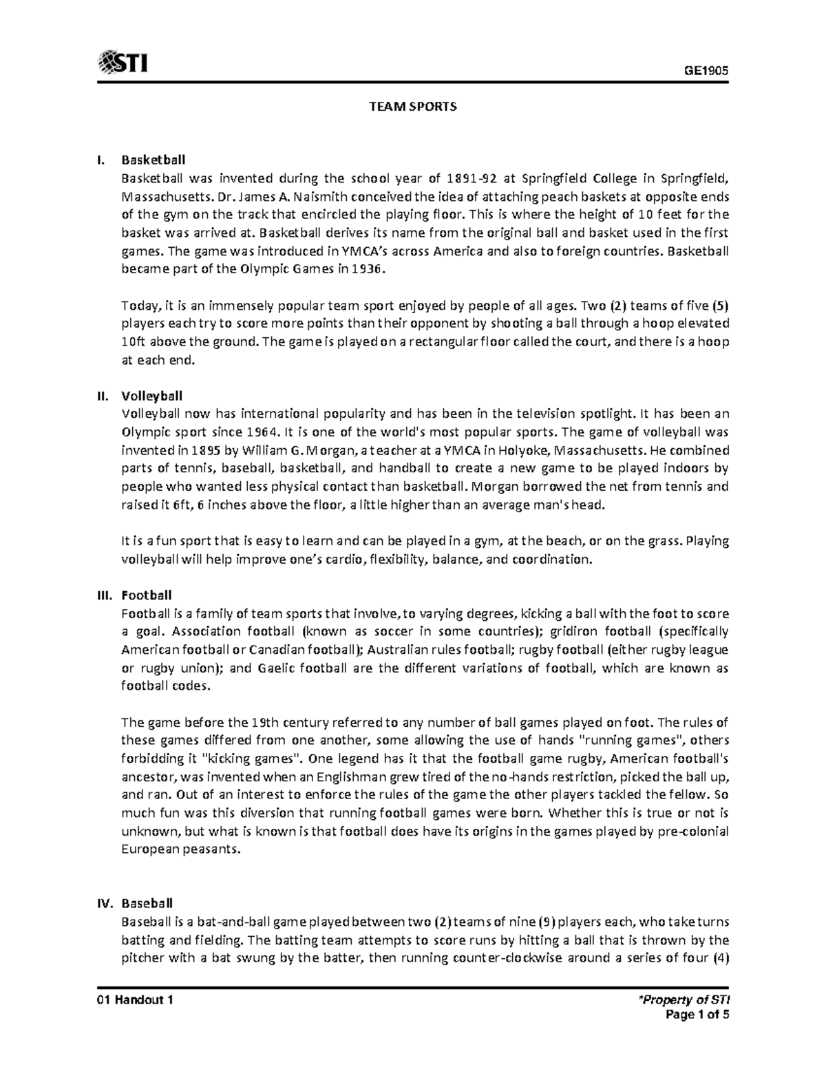 Handout-1 Physical Education - 01 Handout 1 *Property of STI TEAM ...