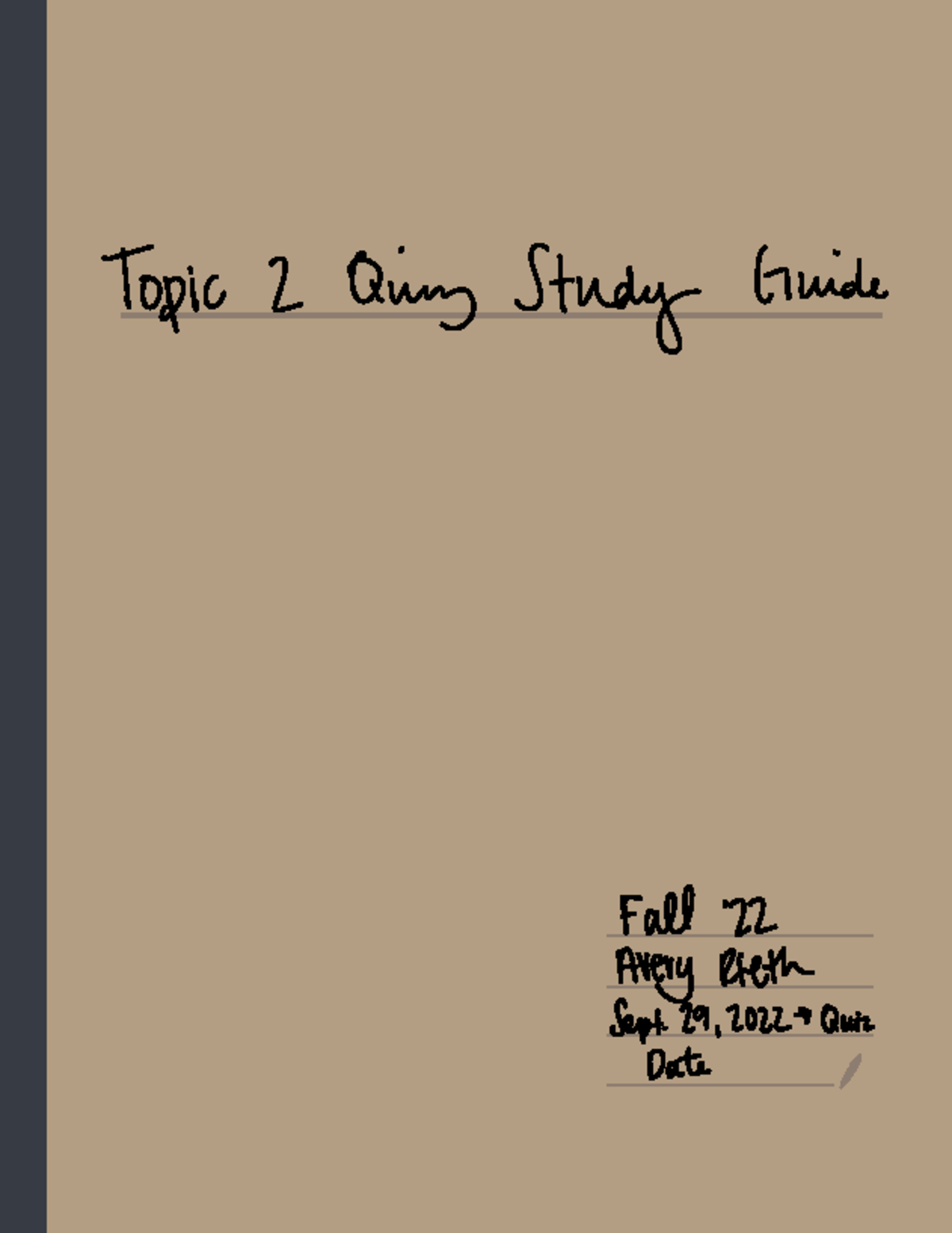 Topic 2 Quiz Study Guide - ####### Topic 2 Qing Study Guide Fall ' 22 ...