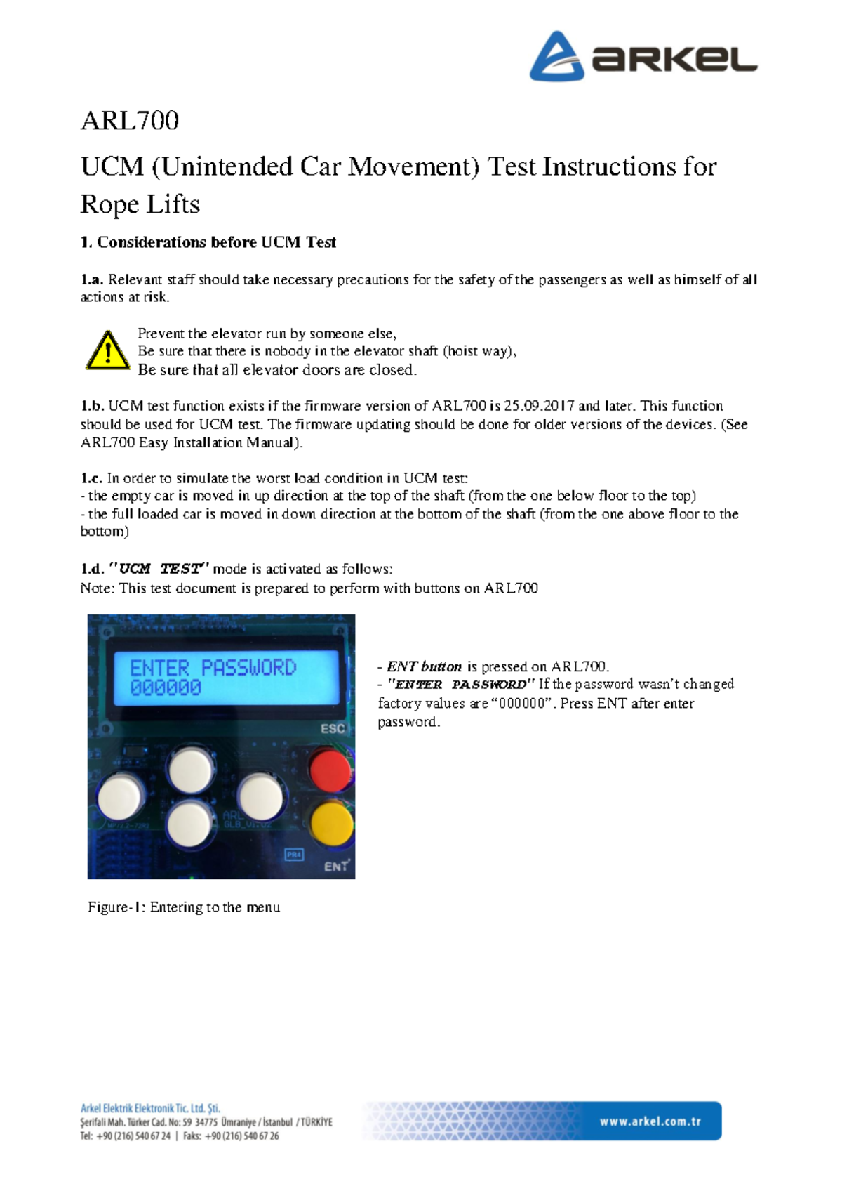 ARL700 UCM Test Instructions for Rope Lifts V1 - ARL UCM (Unintended ...