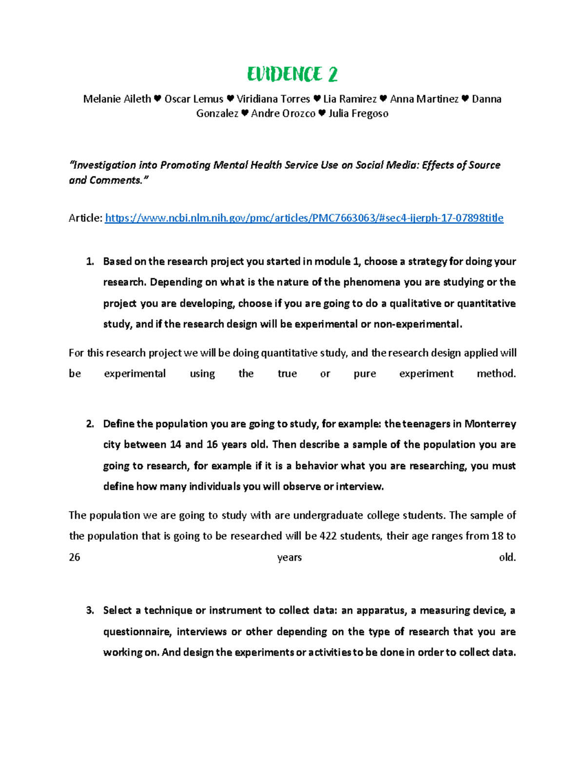 Evidence 2 - - Studocu
