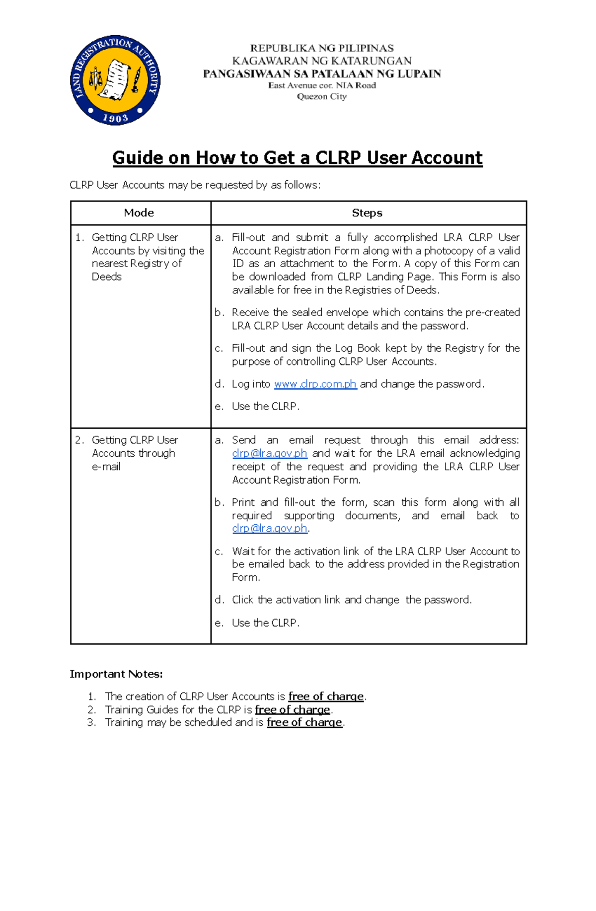 Guide How+to+Request+a+CLRP+User+Account - Guide on How to Get a CLRP ...