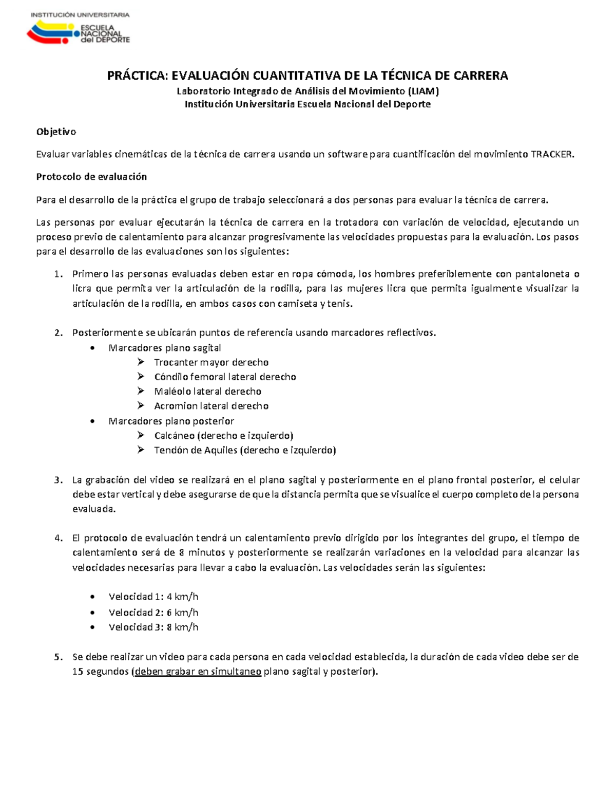 Practica 1 Evaluacion DE Tecnica DE Carrera Def - PR¡CTICA: EVALUACI”N CUANTITATIVA DE LA T.. DE ...