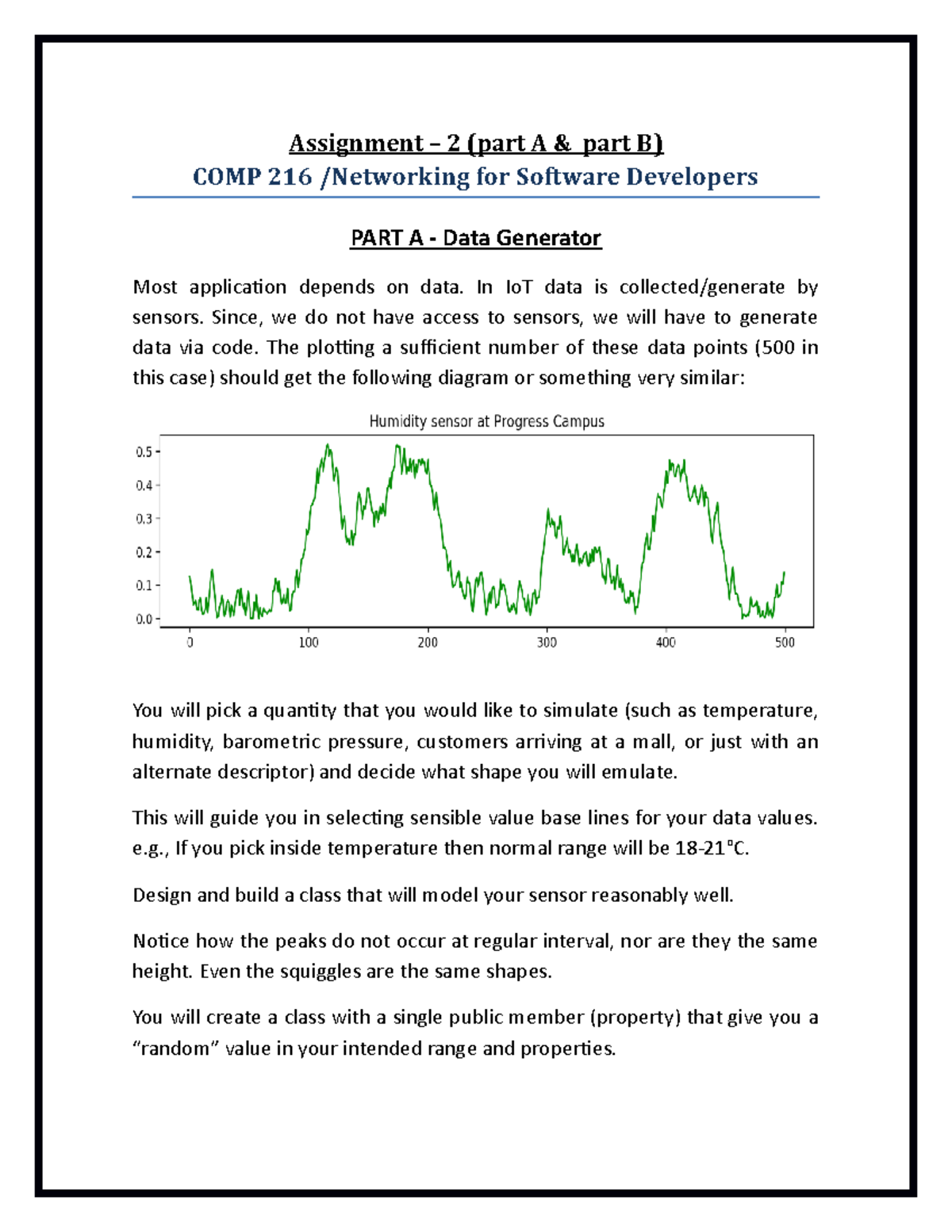 Assign 02 2023W - Assignment – 2 (part A & part B) COMP 216 /Networking for Software Developers ...