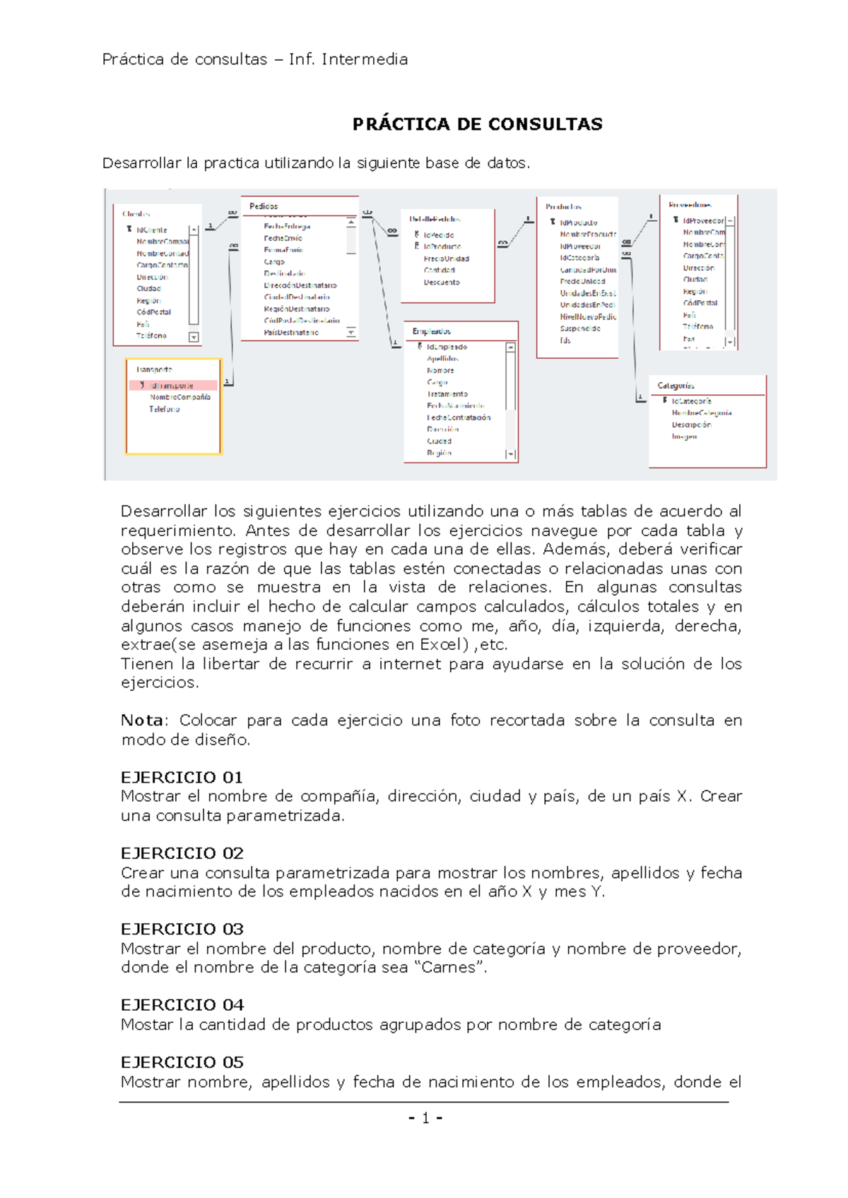 Práctica DE Consultas - poscatd - 1 - Práctica de consultas – Inf ...