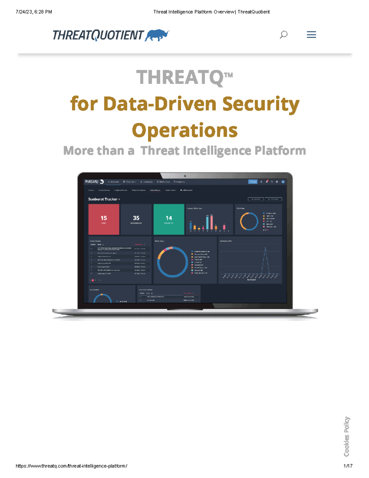 Threat Intelligence Platform Overview Threat Quotient - THREATQ for ...