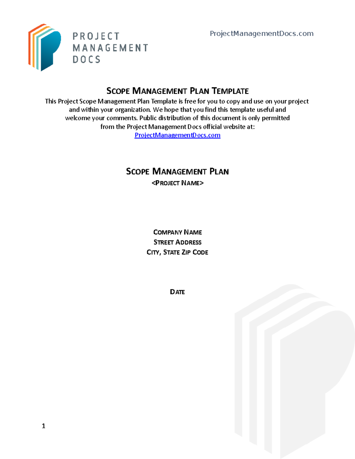 Scope-Management-Plan - SCOPE MANAGEMENT PLAN TEMPLATE This Project ...