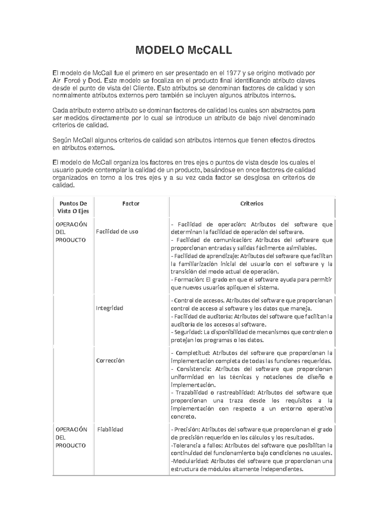 428804045 Modelo Mc CALL pdf - MODELO McCALL El modelo de McCall fue el ...