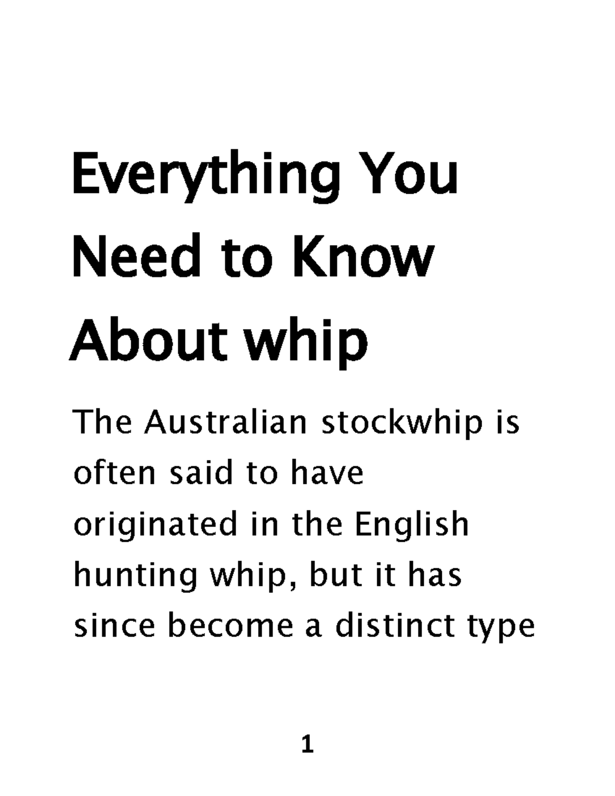 Everything You Need to Know About whip - Everything You Need to Know ...
