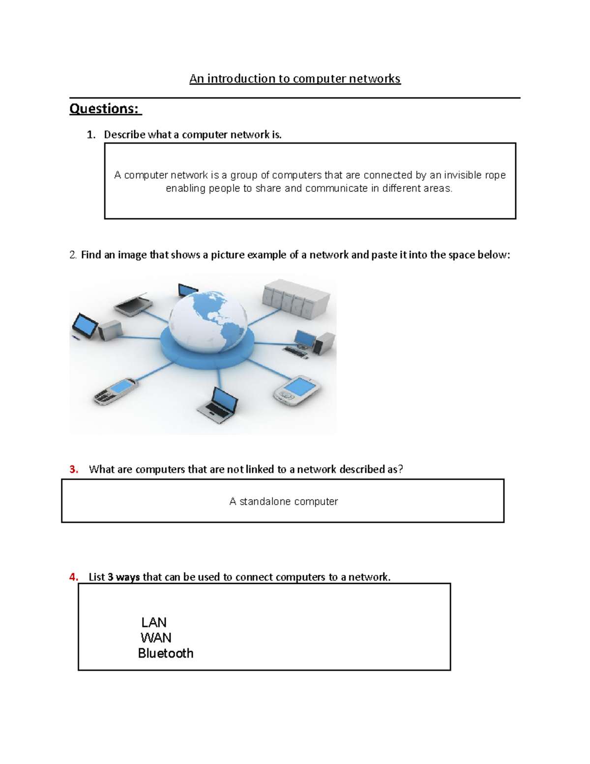 Network 1 - dfgdfgdf - An introduction to computer networks Questions ...