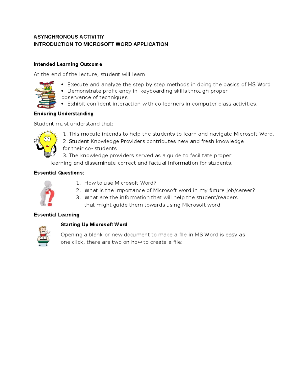 Asynchronous- Activitiy - ASYNCHRONOUS ACTIVITIY INTRODUCTION TO ...