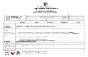 DLL UCSP WEEK 1 - Sample Lesson plan for week 1 - SESSION 1 SESSION 2 SESSION 3 SESSION 4 I ...