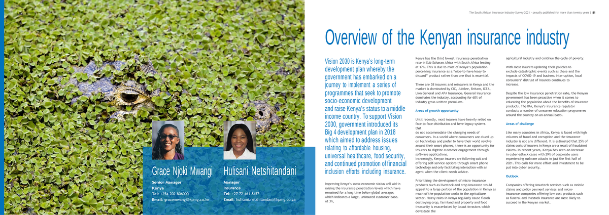 Overview of the kenyan insurance industry - The South African Insurance ...