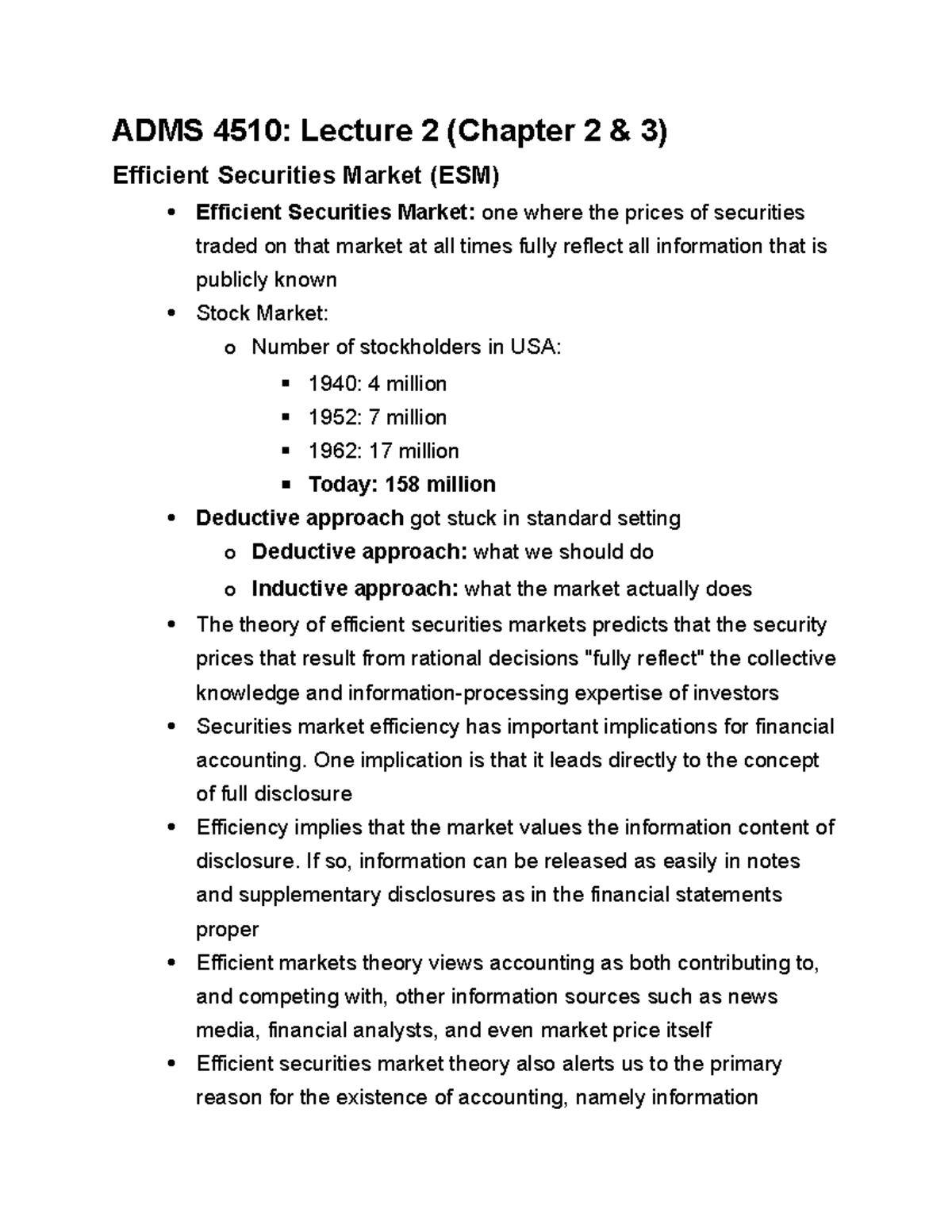 ADMS 4510 - Lecture 3 Notes - Ap/Adms 4510 - Yorku - Studocu