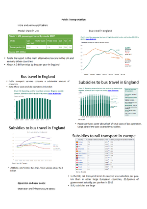 Transport Economics - Lecture notes All Lectures - Transport Economics ...