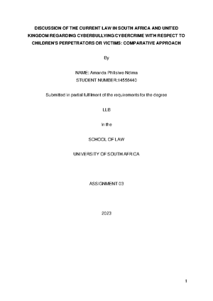 Unisa - University of South Africa - Studocu