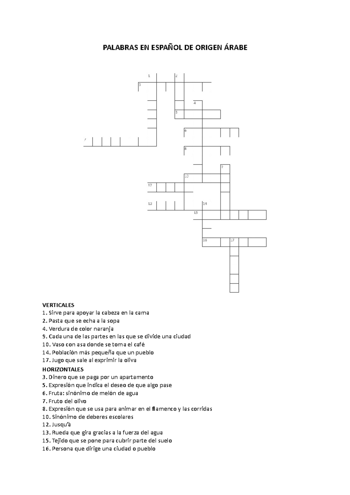 Palabras EN EspañOL DE Origen ÁRABE - PALABRAS EN ESPAÑOL DE ORIGEN ...