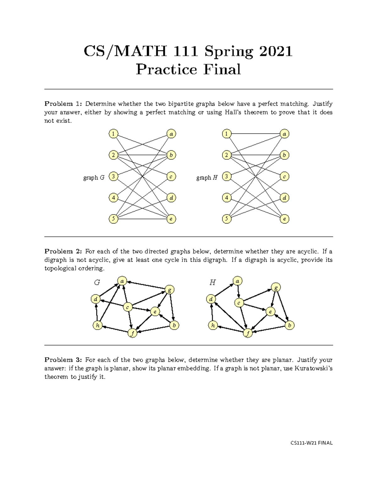 Practice Final - CS/MATH 111 Spring 2021 Practice Final Problem 1 ...